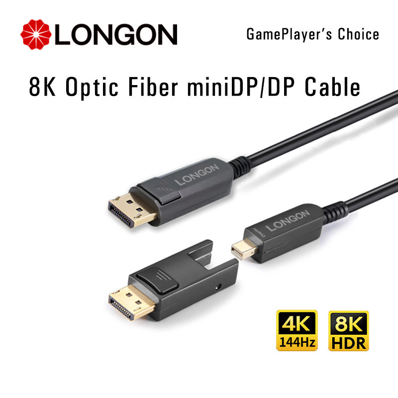 LONGON 8K HDMI/DP/USB Type-C/DVI Optical Fiber Cable 20M 30M 50M 70M ...